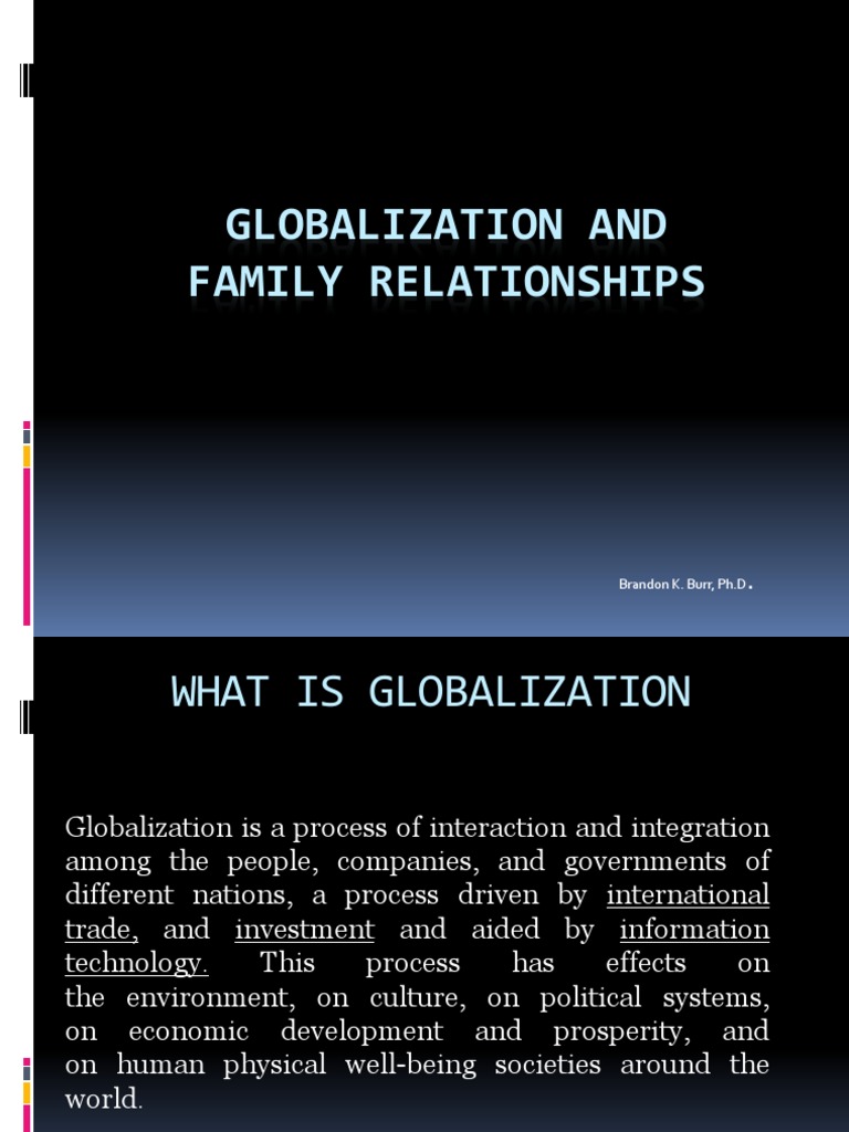 Globalization and Family Relationships | PDF | Socialization | Prejudices