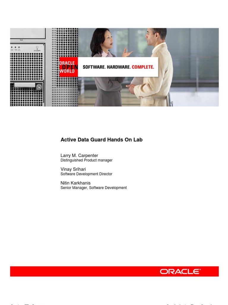 Active Data Guard Hands On Lab | PDF | Oracle Database | Databases