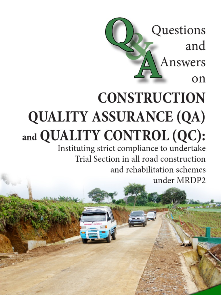 QS/QC questions | Quality Assurance | Specification (Technical Standard)