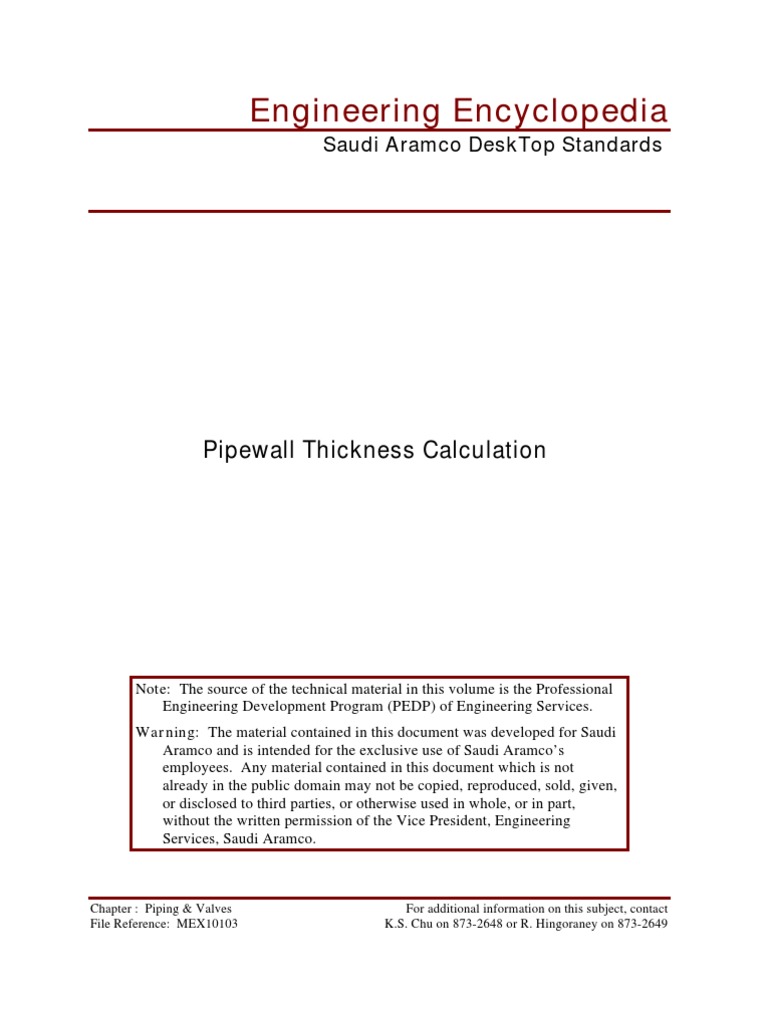 Pipewall Thickness Calculation Guide | PDF | Pipe (Fluid Conveyance ...