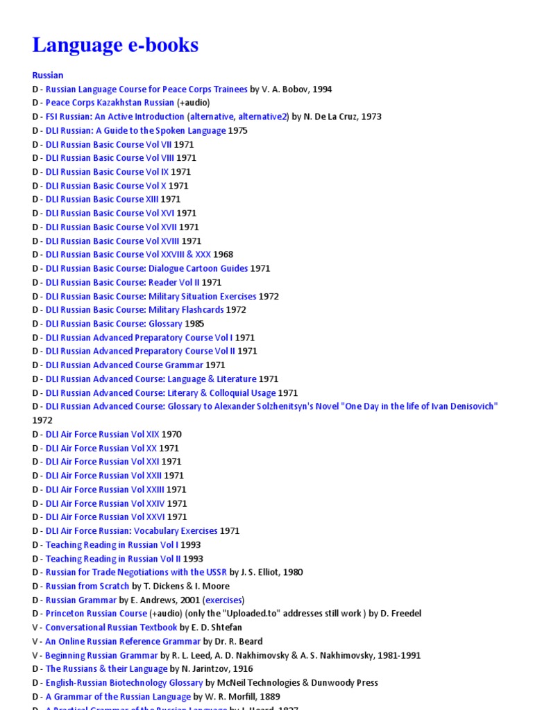 Language E-Books Russian | PDF | Russian Language | Languages Of Asia