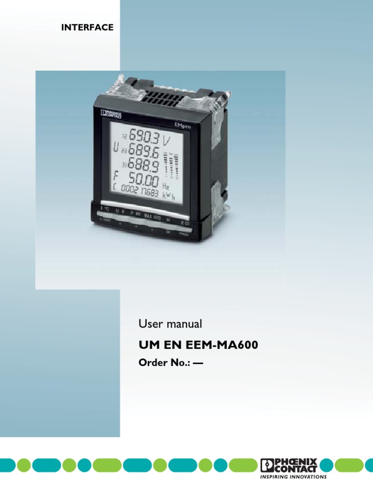 Use Manual EMpro-MA600 English PDF | PDF | Ac Power | Transformer