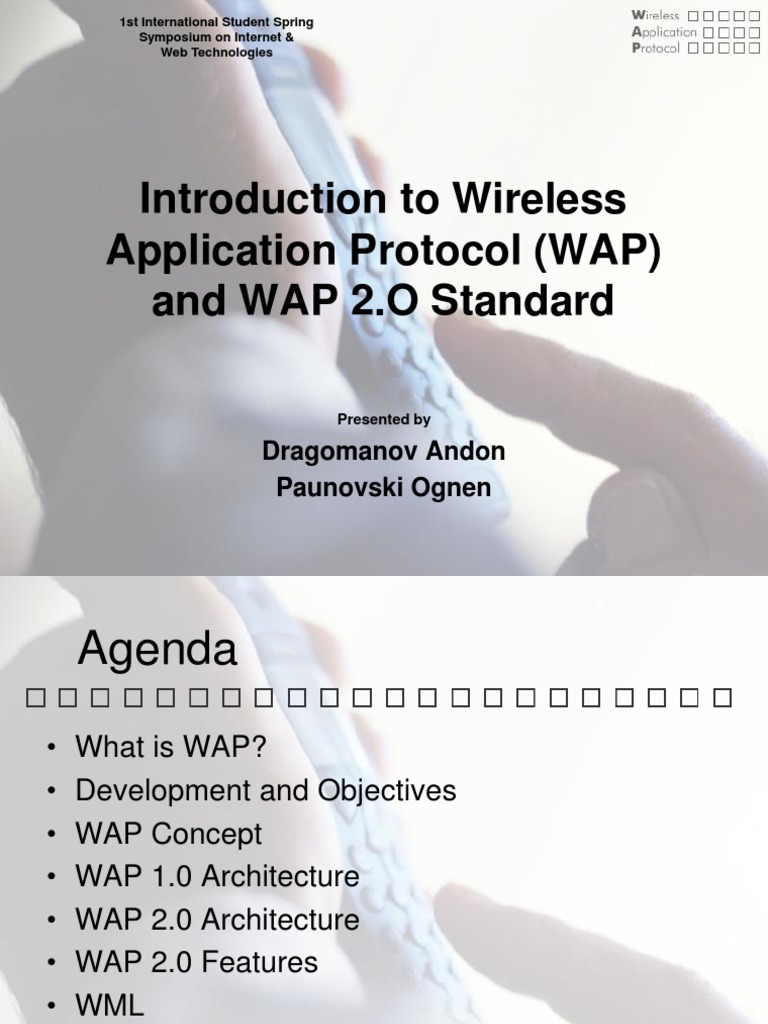 Introduction To Wireless Application Protocol (WAP) OGI | PDF ...