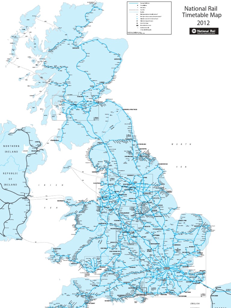 National Rail Timetable Map 2012: Cairnryan | PDF