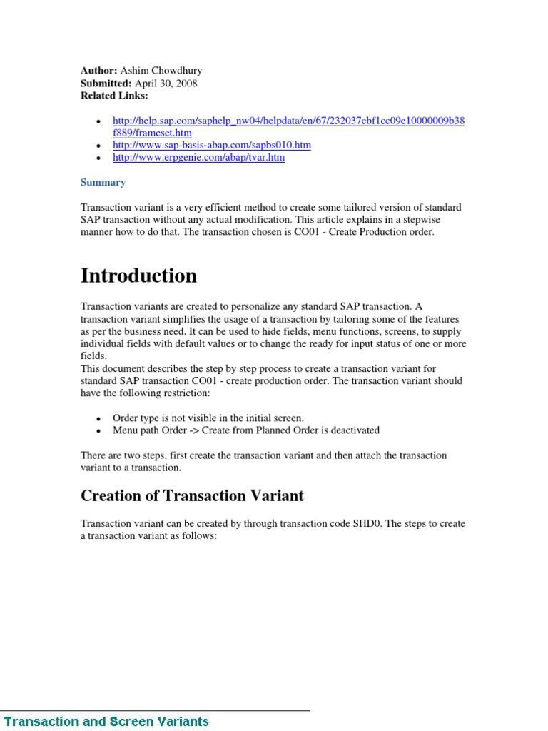 Transaction Variant Step By Step Creations Pdf Menu Computing Computing