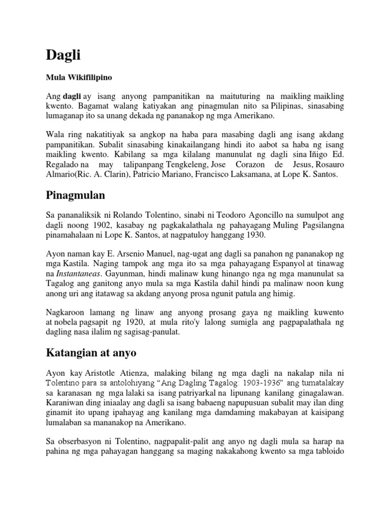 Dagli | PDF