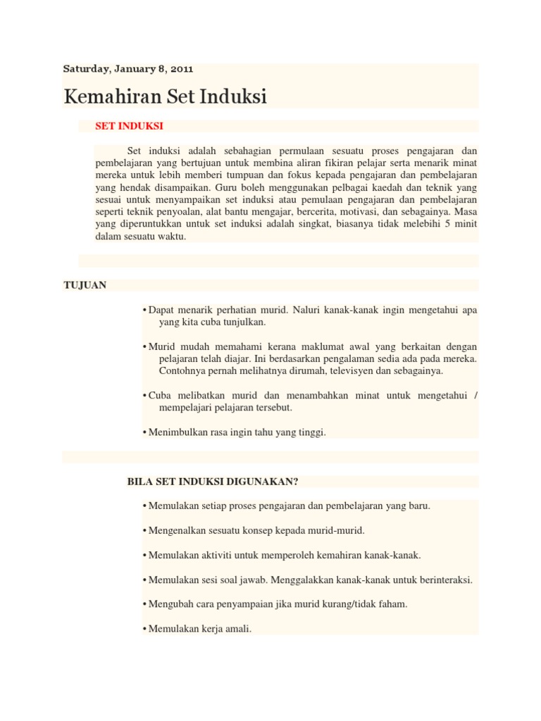 Set Induksi | PDF