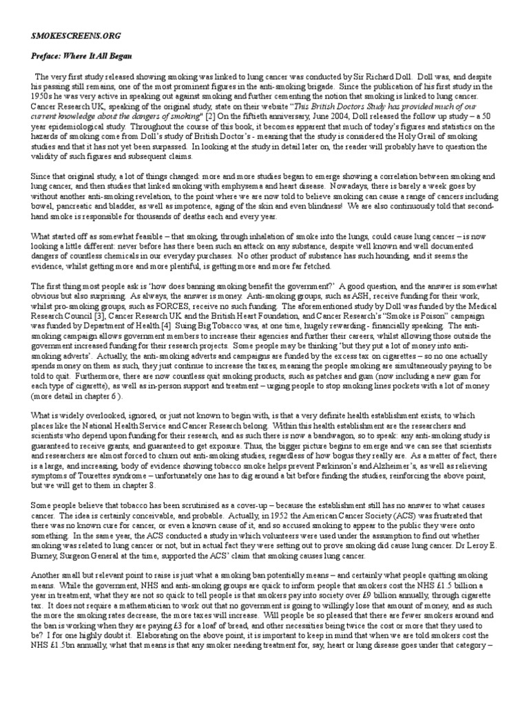 Current Knowledge About The Dangers of Smoking" (2) On The Fiftieth ...