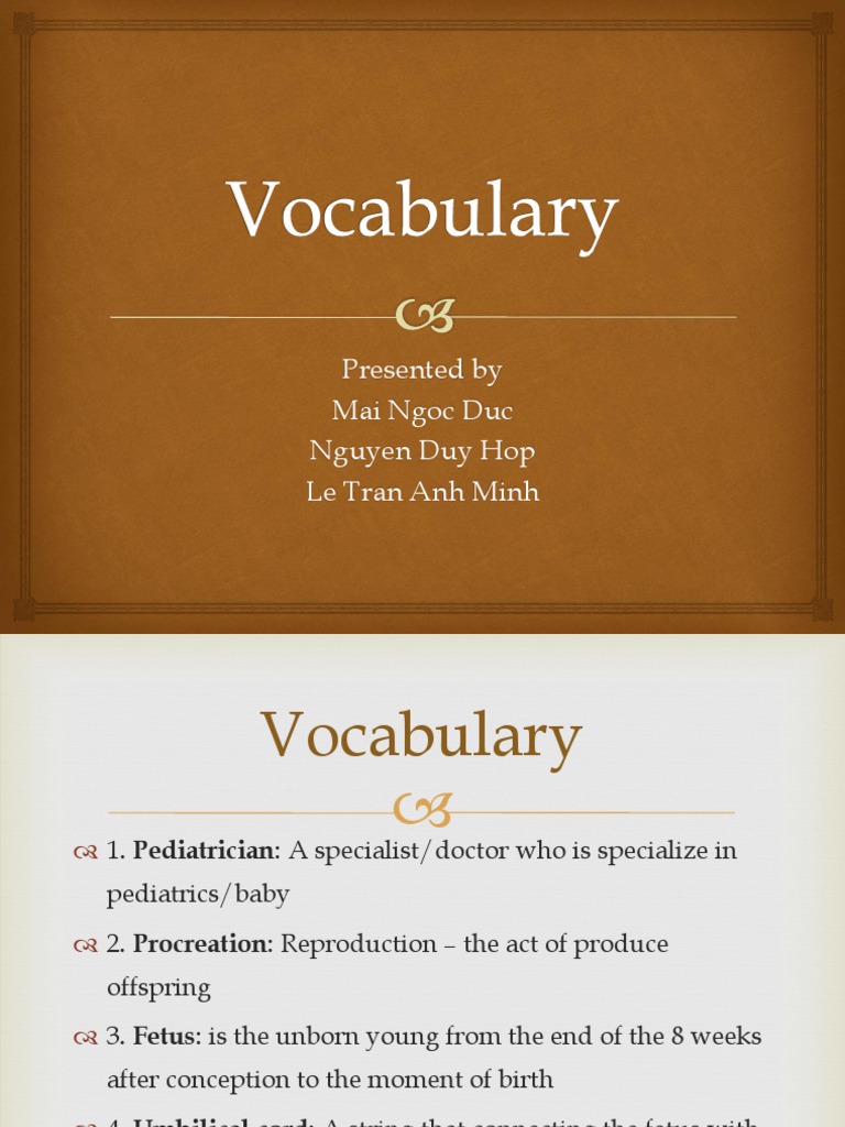 Pediatric Vocabulary and Concepts Guide | PDF