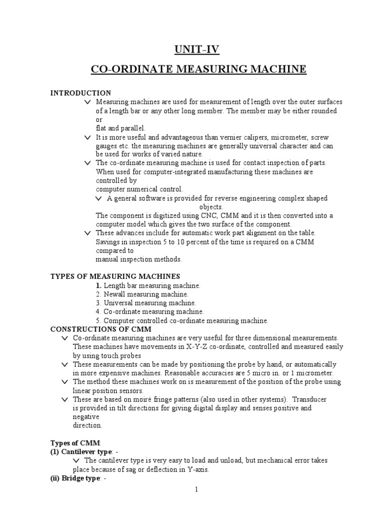 CMM | PDF