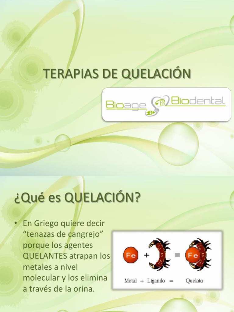 Terapia de Quelación | Ácido etilendiaminotetraacético | Quelación