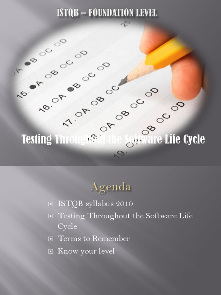 Chapter 2 - Testing Through Out Software Life Cycle | PDF | Software ...