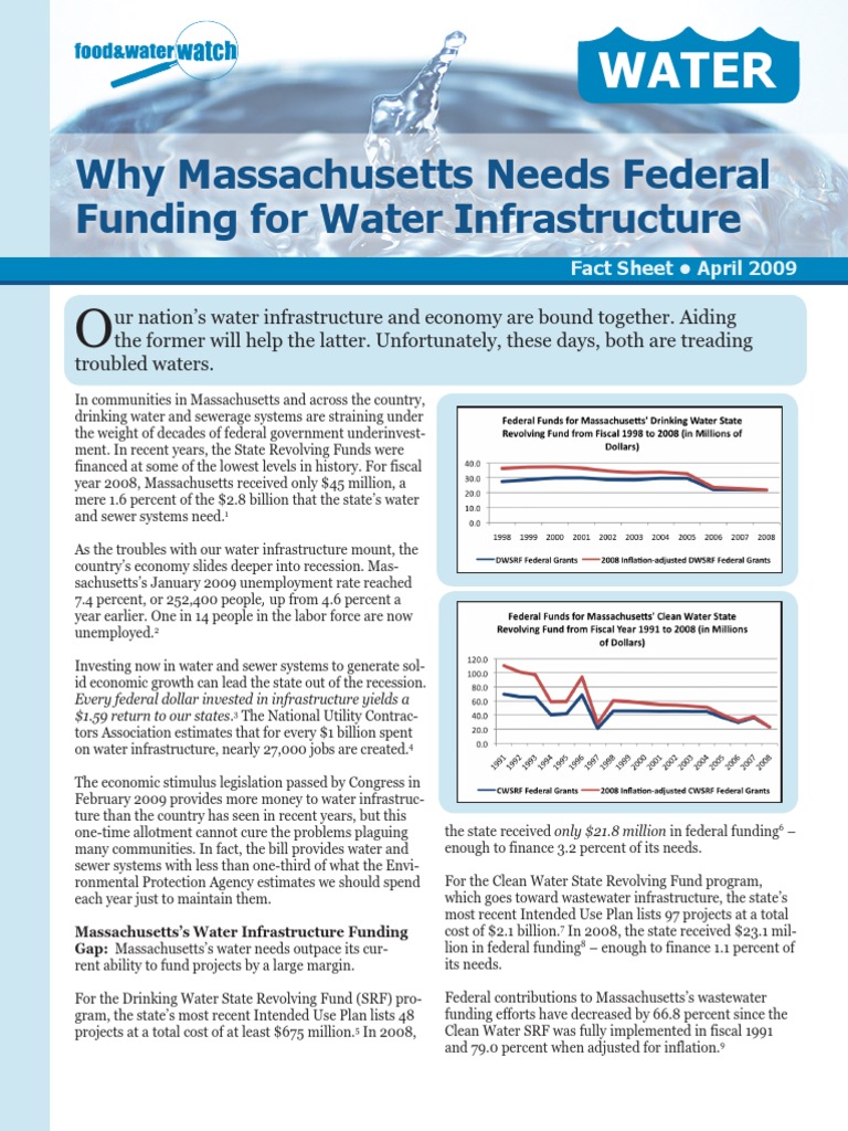 Why Massachusetts Needs Federal Funding For Water Infrastructure | PDF ...