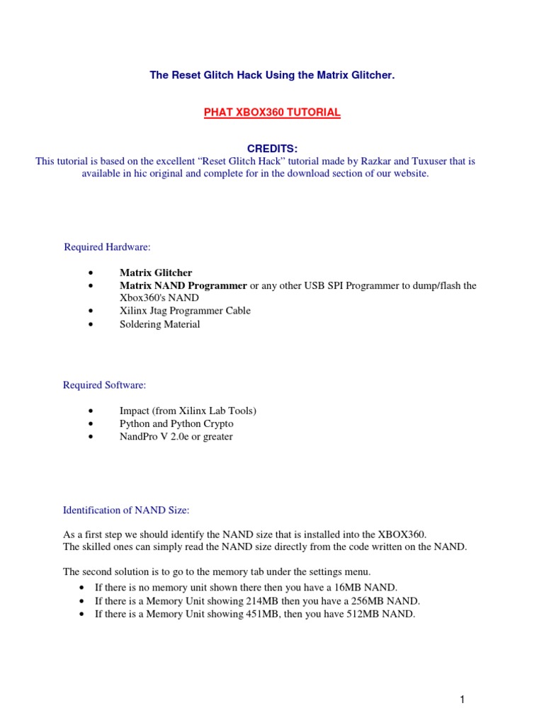 Matrix Glitcher PHAT Tutorial | PDF | Flash Memory | Command Line Interface