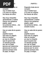 Letra de Cancion PAPITO | PDF