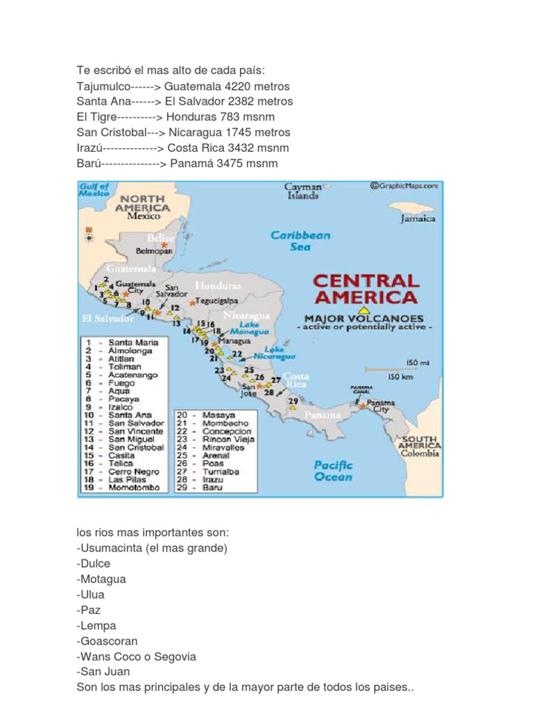 Climas de CA | PDF | Centroamérica | lago