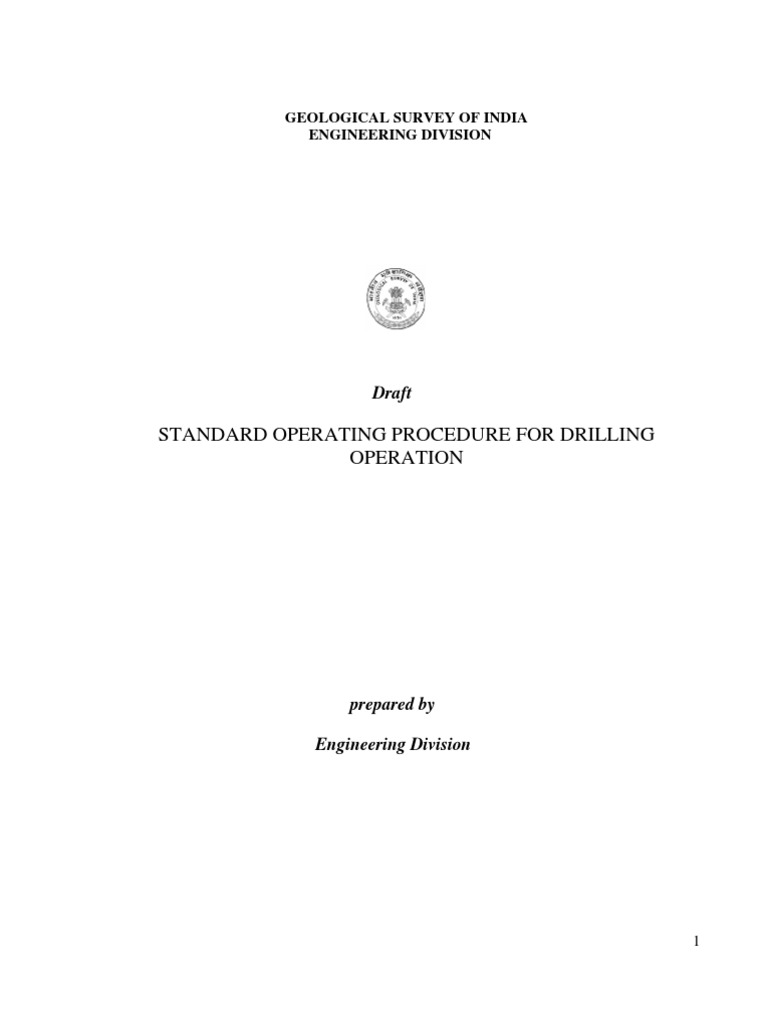 Sop Drilling Peer Reviewed | PDF | Drilling Rig | Casing (Borehole)