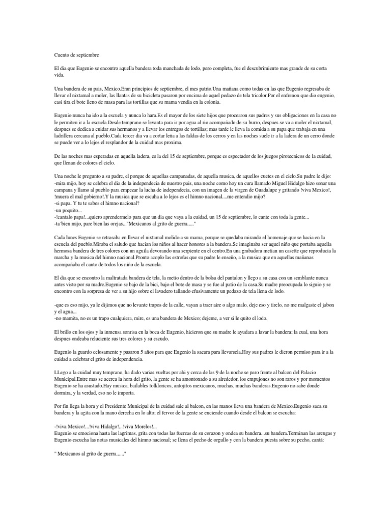 Cuento de Septiembre | PDF | México | Ocio