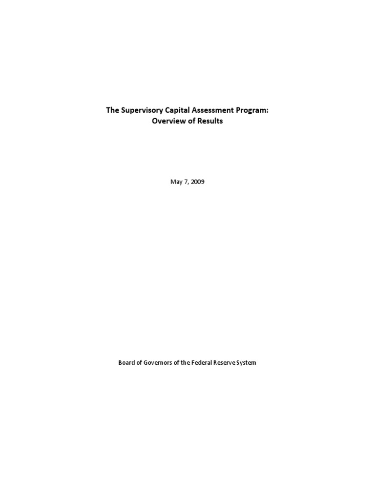 Stress Test Results | PDF | Banking | Financial Economics