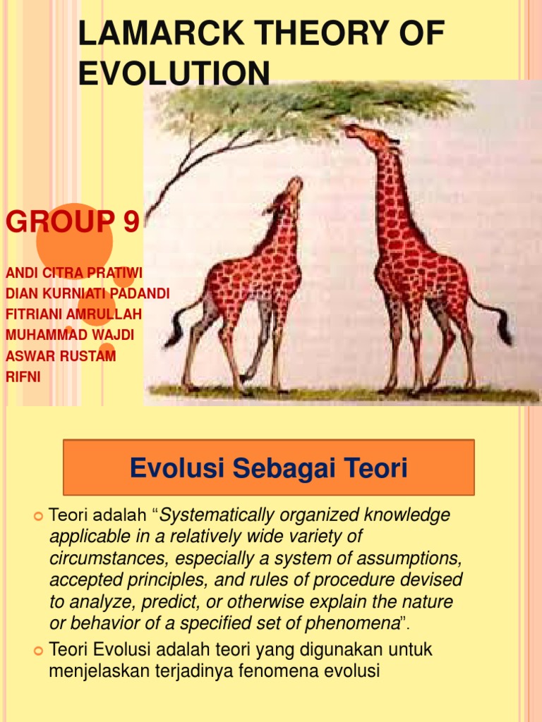 1.lamarck Theory of Evolution | PDF