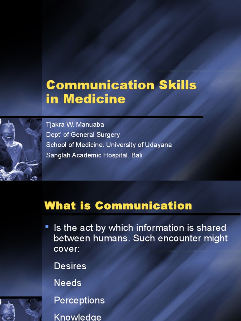Clinical Communication Skills in Medicine | PDF