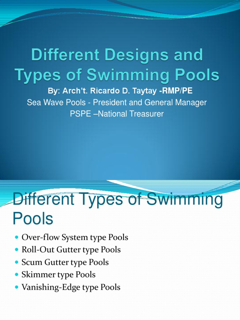 Different Designs and Types of Swimming Pools 1 | PDF | Home & Garden ...
