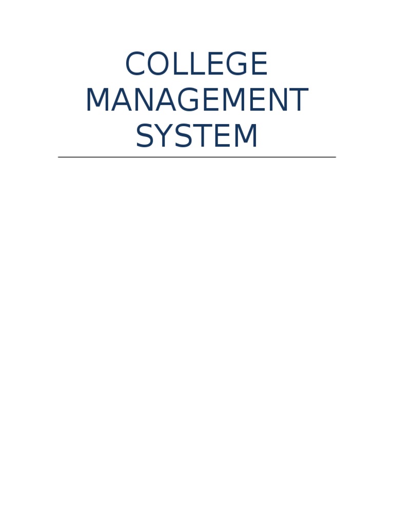 College Management System | PDF
