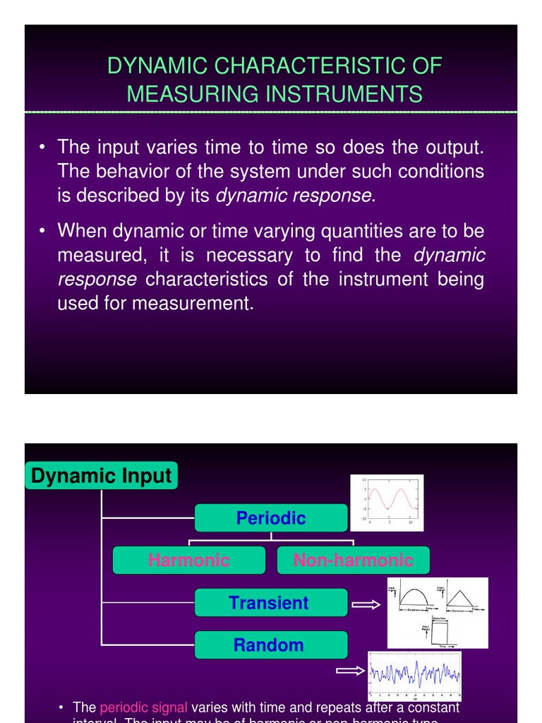 Dynamic Characteristics of Measuring Systems | Bandwidth (Signal ...
