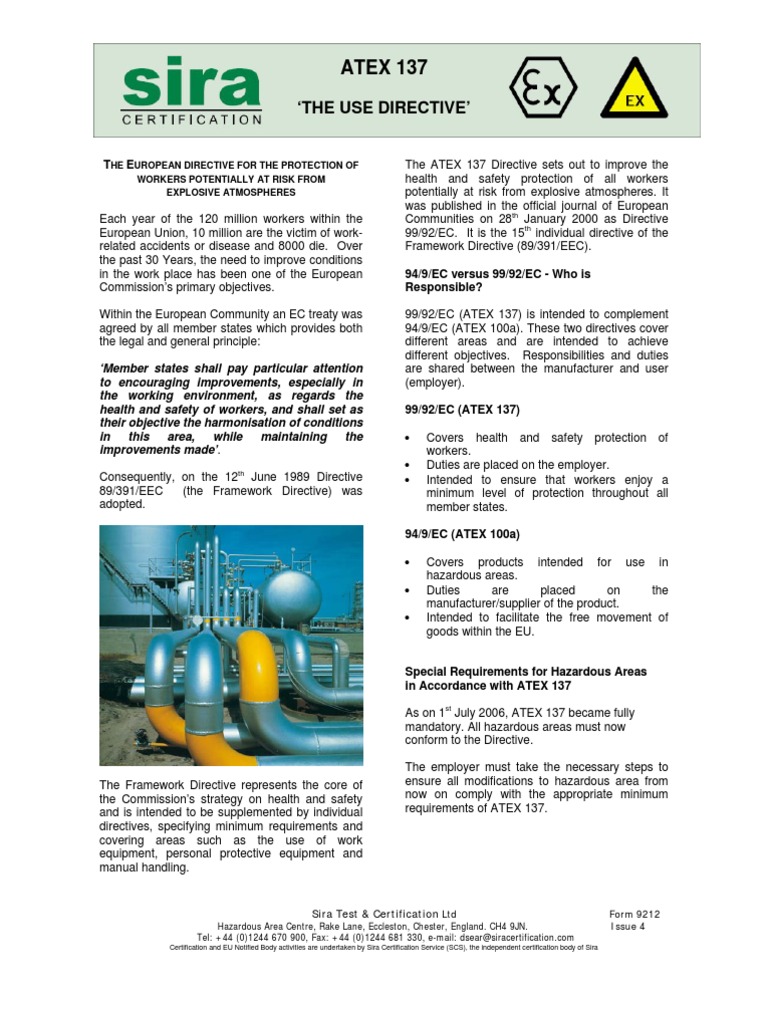 ATEX 137 Datasheet.pdf | Safety | Business