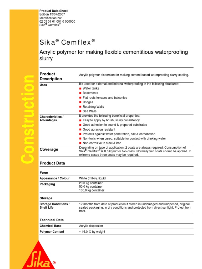 Cem Flex | PDF | Poly(Methyl Methacrylate) | Cement