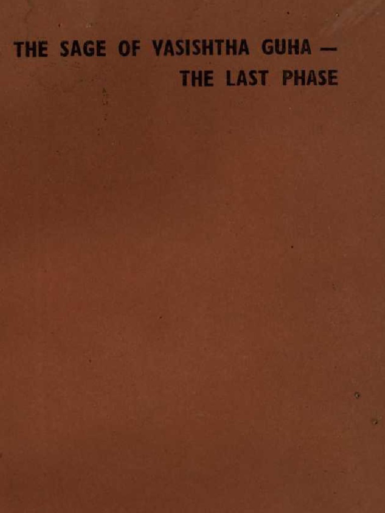 The Sage of Vasishtha Guha The Last Phase | PDF | Ramakrishna | Compassion