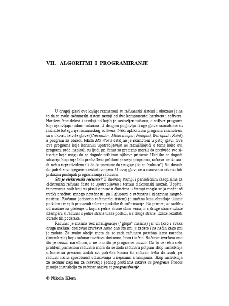 Algoritmi I Programiranje HR | PDF