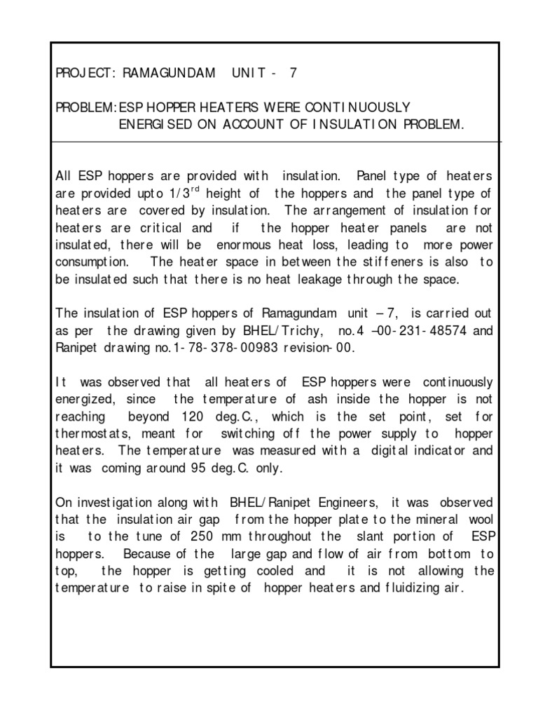 ESP Hopper Insulation Solution | PDF