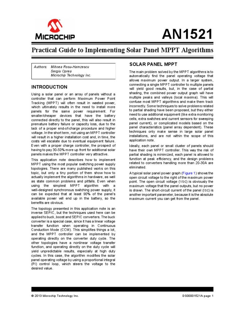 A Microchip Guide MPPT | PDF | Science & Mathematics | Technology ...