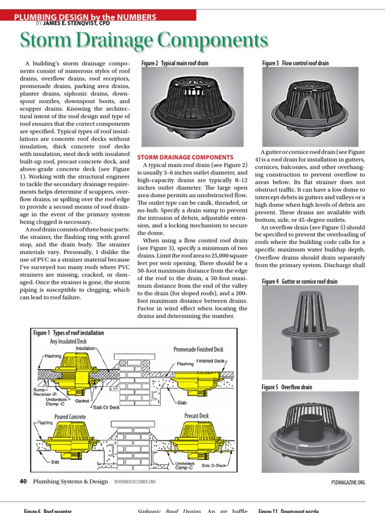 ASPE PSD - Storm Drainage Components | PDF | Drainage | Roof
