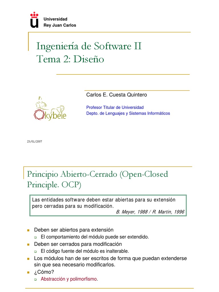 Principio Abierto-Cerrado | PDF | Herencia (Programación Orientada a Objetos) | Ingeniería de ...