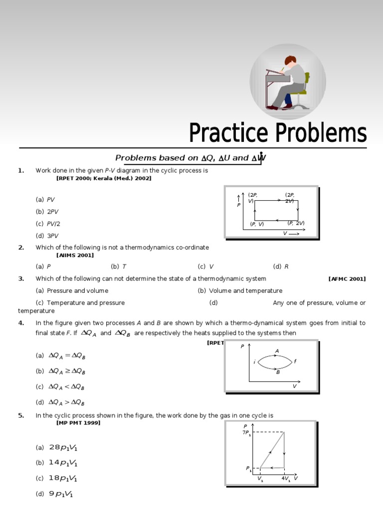 02-Thermodynamic Process (Practice Problem) | PDF | Heat | Gases