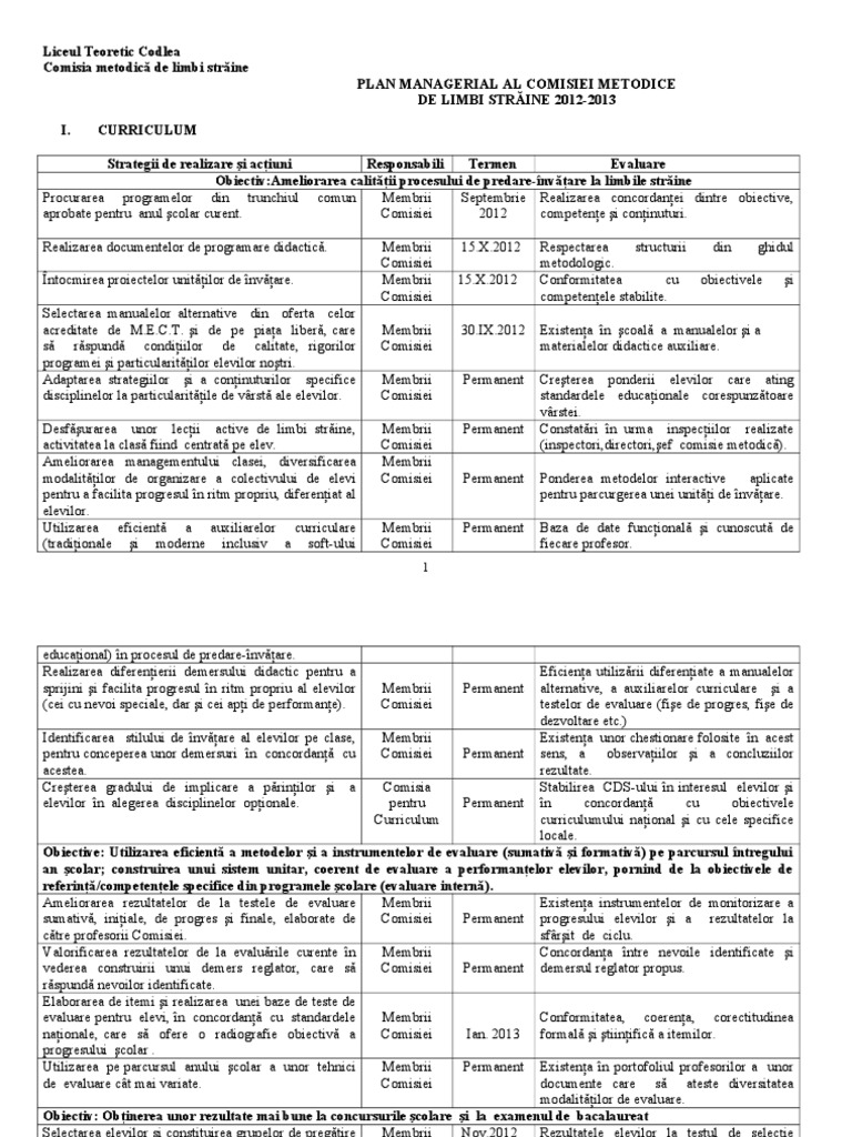 Plan Managerial | PDF