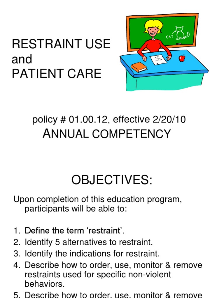 Restraint Use and Patient Care: Nnual Competency | PDF | Health Care ...