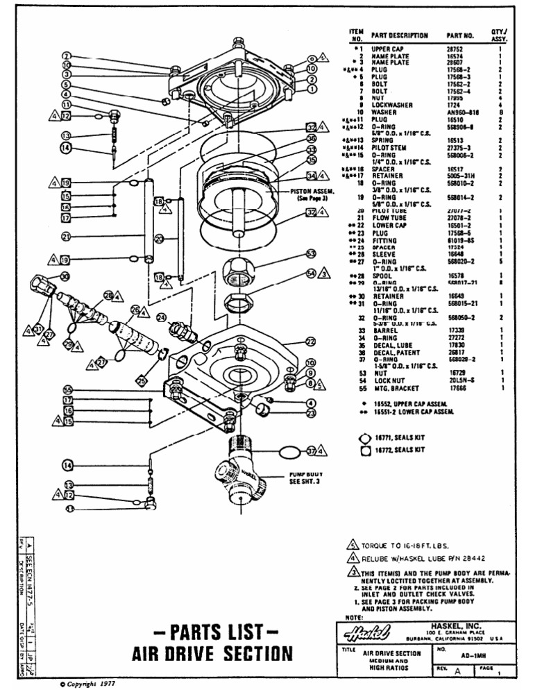 Haskel AW60 Drawing | PDF