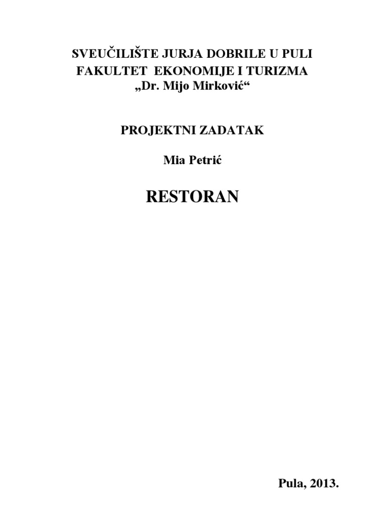 Projektni Zadatak | PDF