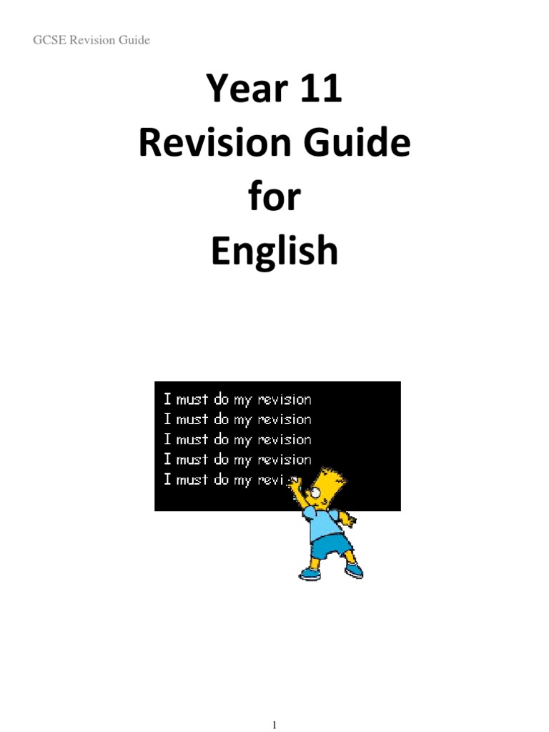 Year 11 Revision Guide For English | PDF | To Kill A Mockingbird | Poetry