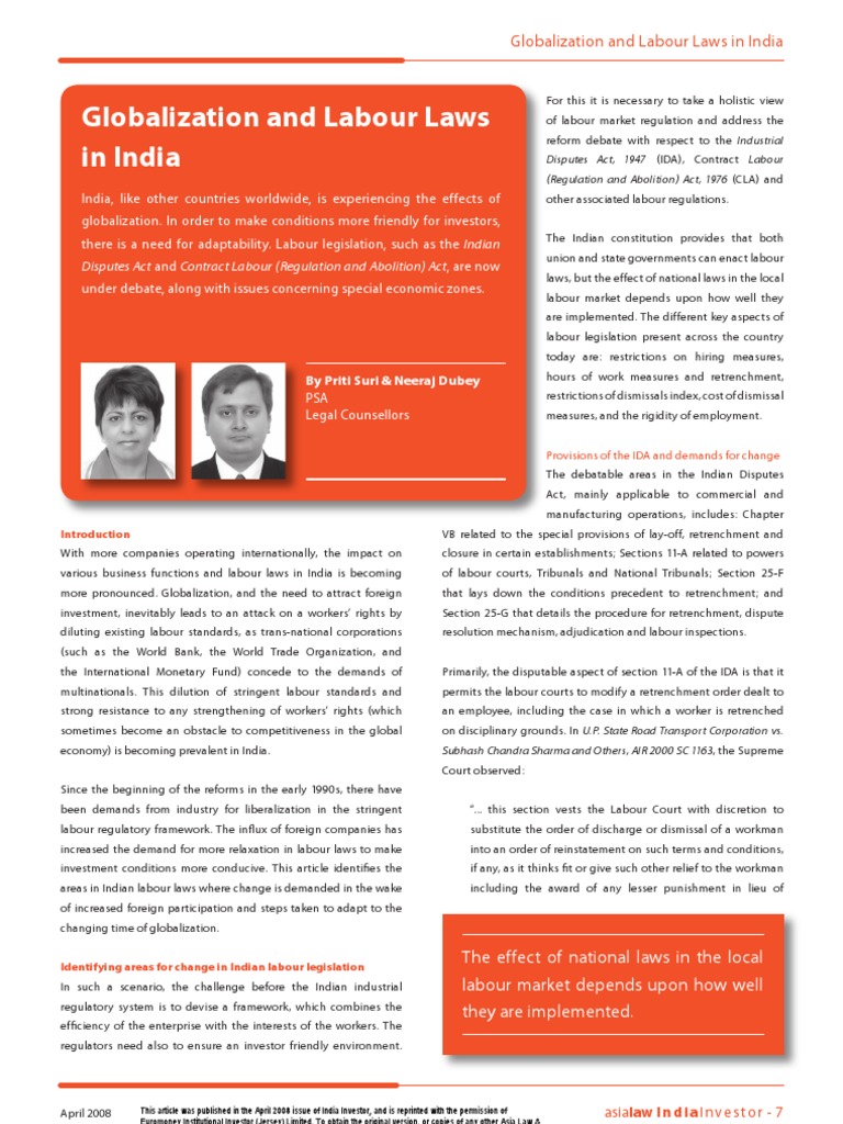 India Labor Laws | PDF