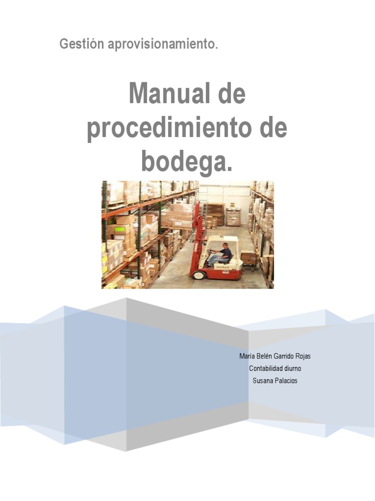 Manual de Procedimiento de Bodega | PDF | Almacén | Obtención
