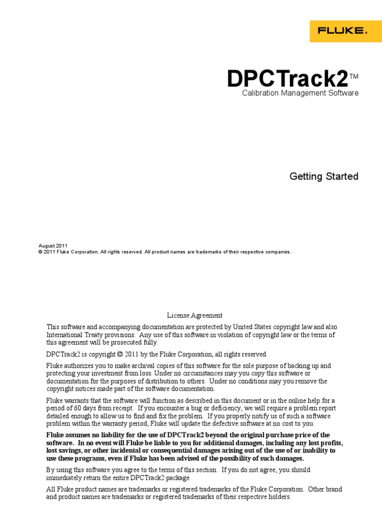 Dpctrack2 Getting Started Pdf Databases Calibration