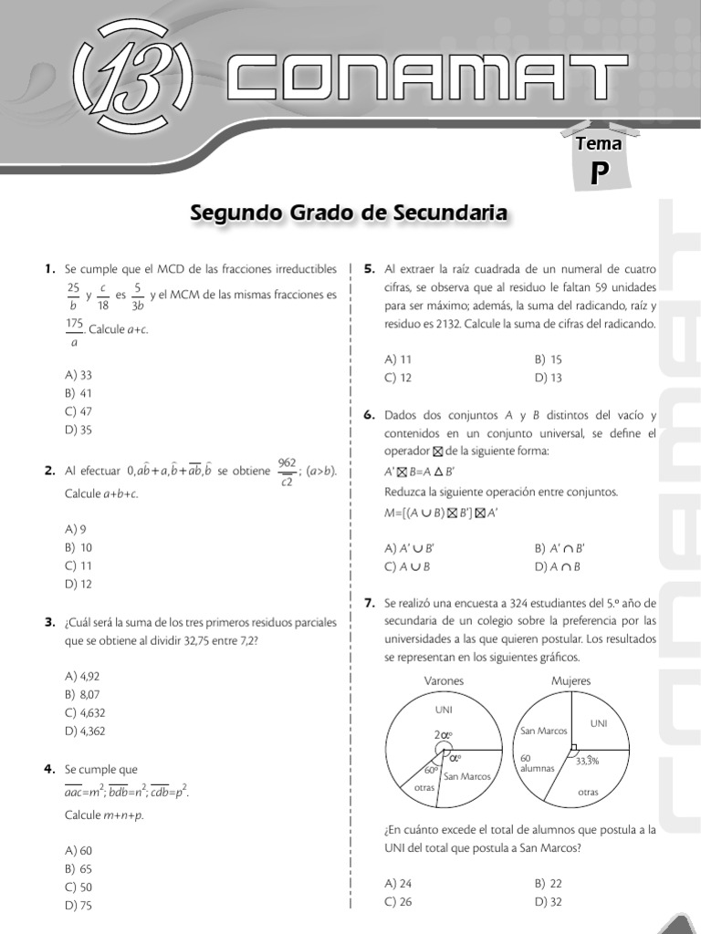 13 Conamat 2do Sec | PDF | Volumen | Geometría