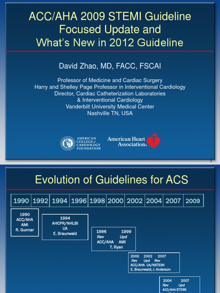 ACC/AHA 2009 STEMI Guideline Focused Update and What's New in 2012 ...