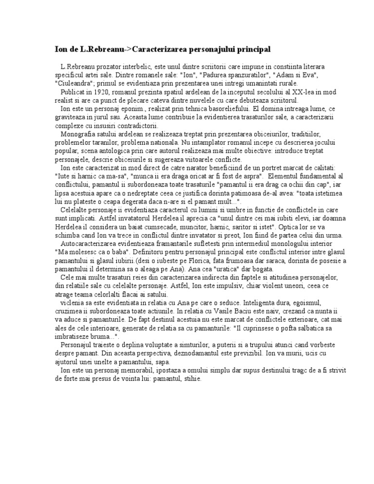 Ion Caracterizare | PDF