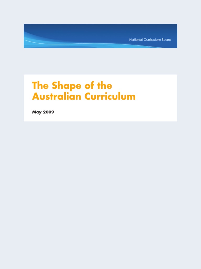 Shape of The Australian Curriculum | PDF | Curriculum | Teachers