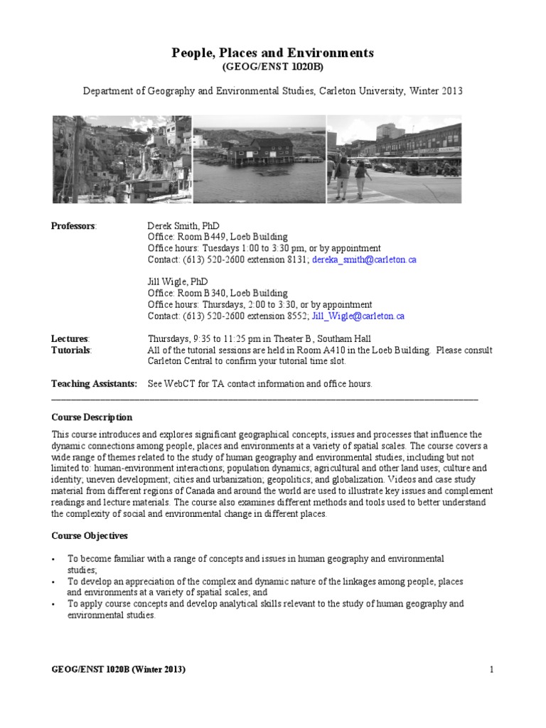 Geog 1020 Course Outline | Download Free PDF | Lecture | Study Skills